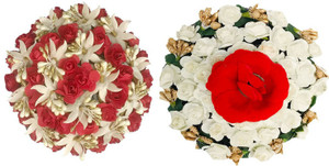 GuruEmbellish Bridal Flower Gajra Bun, Hair Gajra Bun Juda Flower Juda ...