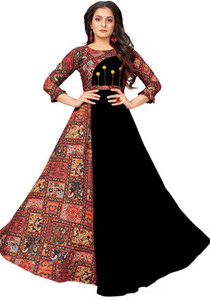 RAIYA RAJ CREATION Women Gown Black Dress - Buy RAIYA RAJ CREATION ...