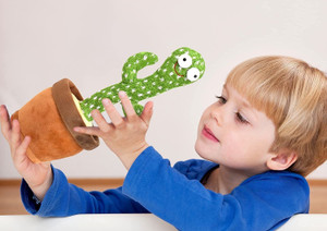 Padchaaya Talking Cactus Plant Plush Toy Dancing Cactus Voice Repeat ...