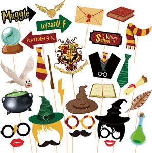 ZYOZI 30PCS Harry Potter Theme Photo Booth Props,Wizard Castle Party ...