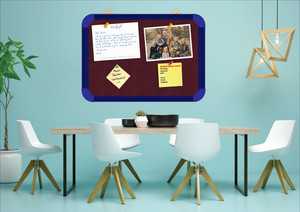 WRITING AND DISPLAY Pin-up display board 2*2 feet, BLUE ALLUMINIUM(RUBY ...