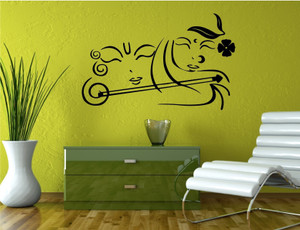 PRIME HOME DECOR 85.59 cm Radhe Krishna Black Wall Decal And Sticker ...