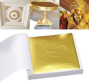 GOLDEN STAR WARAQ CO. 100 Sheets Gliding Foil For Resin, Art and Crafts ...