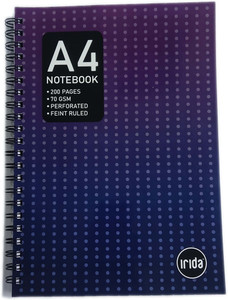 irida Wiro Notebook Perforated Feint Ruled 70 GSM A4 Notebook Ruled ...