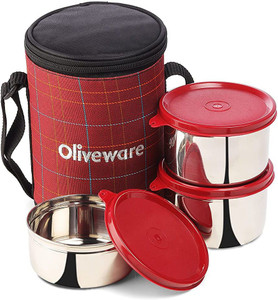 Flipkart.com | Oliveware Lunch Box | Stainless Steel | Insulated Fabric ...