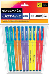Classmate Octane Colour Fest Blue Ball Pens Set of 20 Pens Ball Pen ...
