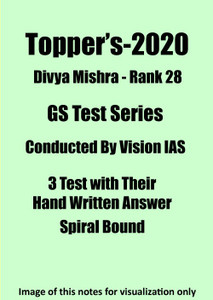 Divya Mishra (Rank 28) 3 GS Test Series Handwritten Notes In Spiral ...