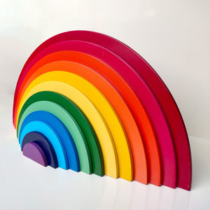 CuroKidz Rainbow Stacker Semi Circle Building Plates,Extra Large 12 ...