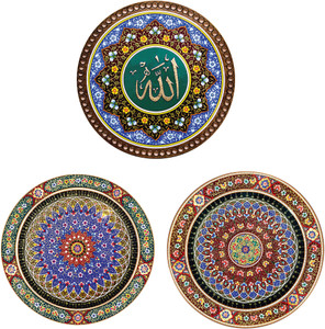 REAL ART Wall Hanging Ceramic Plates Arabic Design Pack of 3 Price in ...