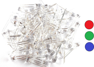 SAMAES 25 Pics 5mm 3in1 RGB Auto Flashing LED slow flash and fast flash ...