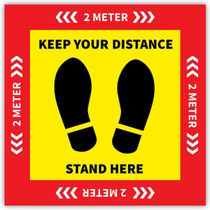 KREEPO 2 METER KEEP YOUR DISTANCE STAND HERE Emergency Sign Price in ...