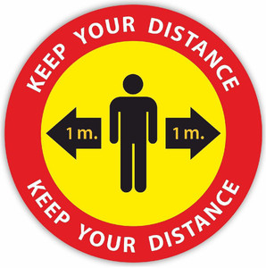 KREEPO KEEP YOUR DISTANCE 1 m. Emergency Sign Price in India - Buy ...