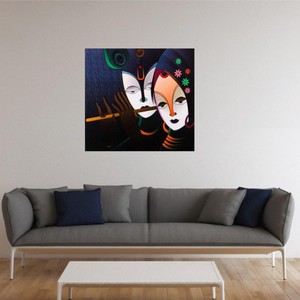 Sahaj Décor 91 cm Amazing Radha Krishna Wall Sticker Poster For ...