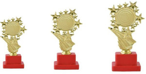 ODD BALL Standard Size Sun Shiny Plastic Trophies with Plastic Base -1 ...