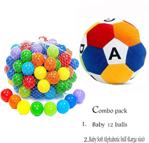 MINIKIDZ Baby Premium 12 Balls and SoftBall (Large size)for Kids Ball ...