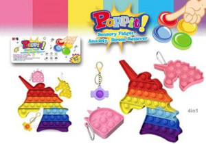 Toy Zoom 4 in 1 Pop It Fidget Unicorn Toys and kichan New Square ...