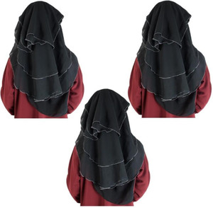 MODEST CITY Georgette Self Design Burqa With Hijab Price in India - Buy ...