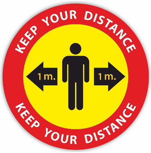 CVANU KEEP YOUR DISTANCE 1 m. Emergency Sign Price in India - Buy CVANU ...