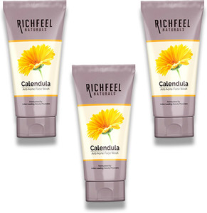 RICHFEEL Anti Acne 100 Gms Pack of 3 Face Wash - Price in India, Buy ...