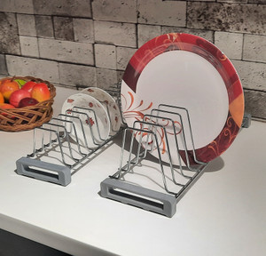 SMART SLIDE Dish Drainer Kitchen Rack Steel Dish/Plate/Saucer Rack for ...