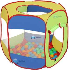 FunBlast Foldable Hexagon Pool Tent with 50 Balls for Kids Indoor ...