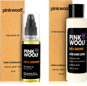 Pink Woolf SHAVING TRAVEL KIT|AFTER SHAVE LOTION & PRE SHAVE OIL|Oudh ...