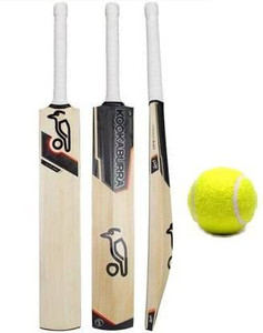 Traders ooden Cricket Bat with Ball for Kids full size with tanice ball ...