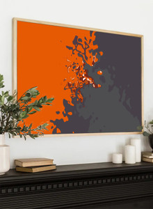 Floater Framed Canvas Abstract Art Wall Print Poster 22x14 Inch - NW256 ...