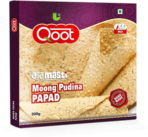QOOT Premium Moong Pudina Papad - Moong Dal Papad - Tasty Moong Masala ...