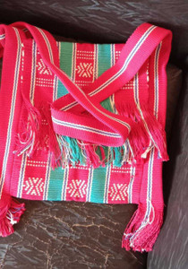 Buy Handloom Jhola Men & Women Multicolor Shoulder Bag red, sky blue ...