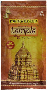 MANGALDEEP Temple Pooja Agarbatti Incense Stick Ziplock - 120 Sticks ...