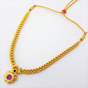 ANORI Traditional Wedding Maharashtrian Kolhapuri 1 gram gold Thushi ...