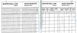 R K SALES R K Muster roll Register cum Wages register 1 Quire Pack of 1 ...