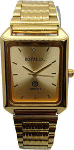 Royalex Men's Watch Golden Dial / Golden Case And Golden Chain Analog ...