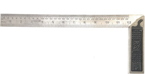 FIXKIT Tri Square Tool 90 Degrees Right Angle Ruler 12 Inch Tri-Square ...