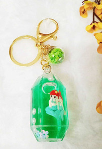 Priceless Deals Cute Mermaid Moving Liquid Keychain Creative Oil Liquid ...