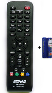 Sun Direct HD Set Top Box Remote Sun Direct Set Top Box HD ONLY Remote ...