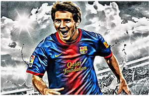 Ordershock 45.72 cm Lionel Messi Paper with Laminated Sports Player ...