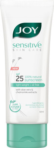 Joy Sunscreen - SPF 50 Sensitive Skin Care 100% Natural Sunscreen ...