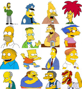 The Simpsons characters Poster Multicolor Photo Paper Print (12 inch X ...