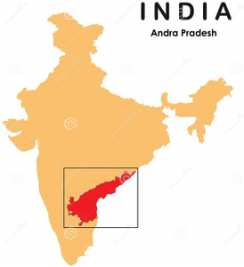 Andhra Pradesh Map Poster Multicolor Photo Paper Print (12 inch X 18 ...