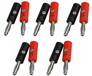 ERHIndia Pack of 5 Pair) Banana Pin Connector Male Meter Electronic ...