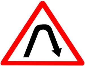 Ladwa Right Hair Pin Bend Cautionary Retro Reflective Road Signage ...