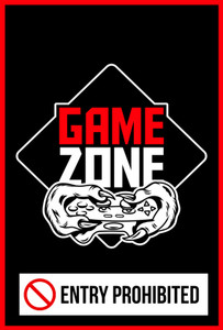 Game Zone No Entry Do Not Disturb Poster for Room and Office (Matte ...