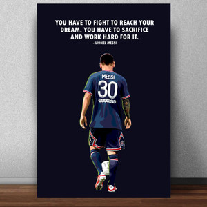 Lionel Messi PSG Poster For Room & Office (13 Inch X 19 Inch, Rolled ...