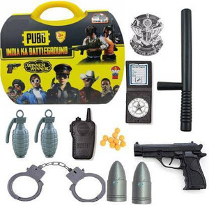 Shyam Creation PUBG Playset Toy for Boys with Handcuff, Mini Bullet Gun ...