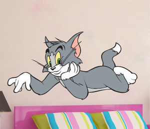 Decor Area 60 cm tom Sticker (PVC Vinyl, Multicolour) Tom and Jerry ...