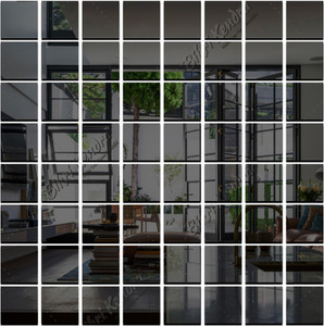Mirror Sticker 120 cm big square 60 black Acrylic Stickers 3D Stickers ...