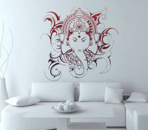 Decor Area 58 cm lord ganesha Sticker (PVC Vinyl, Multicolour) Ganesh ...