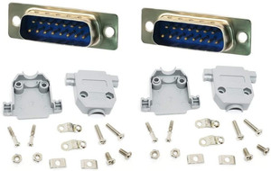 ERHIndia (Pack of 2) DB15 Connector Male and Male 15 Pin Electrical ...